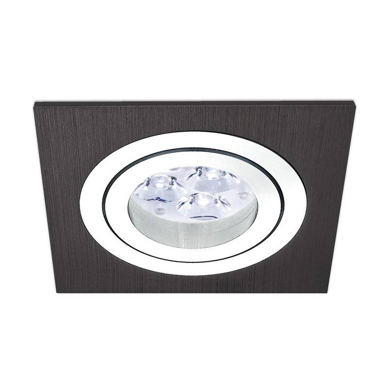 Foco empotrable LED 6w cuadrado negro - Maslighting Foco empotrable LED 6w cuadrado negro - Maslighting